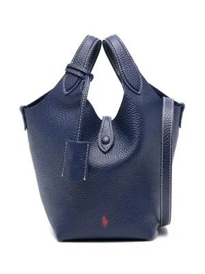 Ralph Lauren Calf Leather Crossbody Bag - Navy