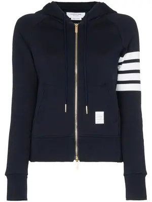 Thom Browne 4 Bar Stripe Hoodie - Navy