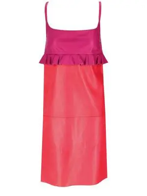LA ROSE Leather Dress Top Gonna Rossa - Fuxia