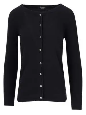 LA ROSE Cashmere Cardigan - Nero