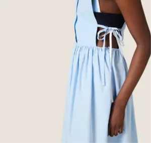 Miu Miu Popeline Dress - Azzurro