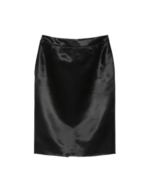 Saint Laurent Jupe Base Js44 Skirt With Slit - Nero