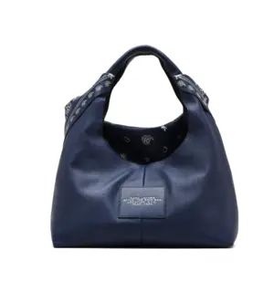 Marc Jacobs Bandana Leather Sack Bag - Navy Multi