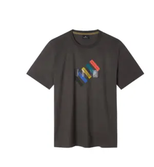 Paul Smith Reg Fit T Shirt Barcode - Slate