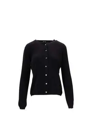 LA ROSE Cashmere Cardigan - Nero
