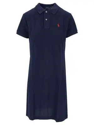 Ralph Lauren Short Sleeve Polo Shirt Dress - Blue