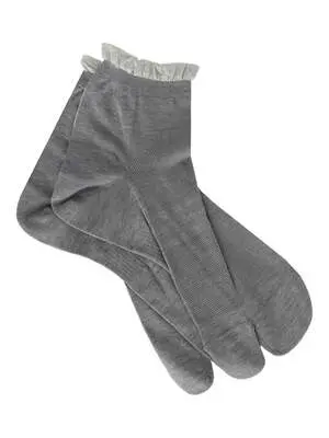 ANTIPAST Lurex And Cotton Tabi Socks - Grey