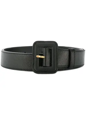 Prada Wide Buckle Belt - Black