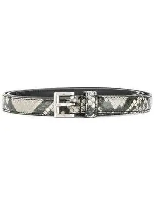 Prada Square Buckle Belt - Grey/multicolor