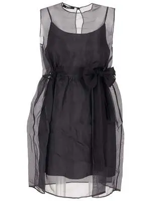 LA ROSE Vestito Con Sottoveste - Nero