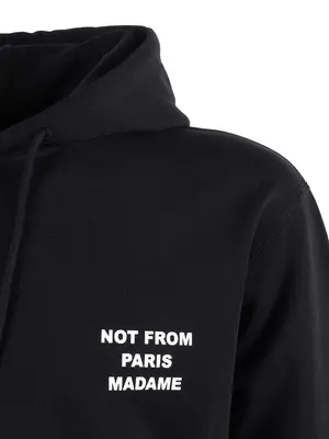 DR�LE DE MONSIEUR Drôle De Monsieur Black Bold Slogan Hoodie