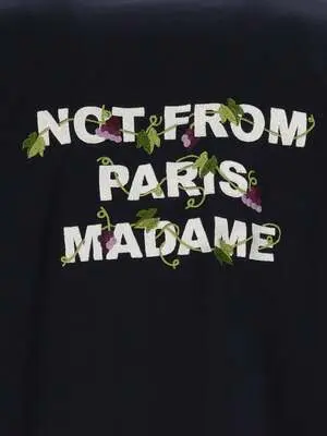 DR�LE DE MONSIEUR Dr Le De Monsieur Navy Vine Embroidered Slogan T-shirt