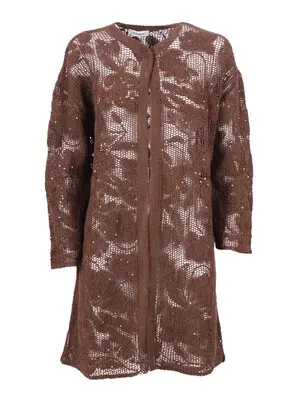 KANGRA Embroidered Sequined Cardigan