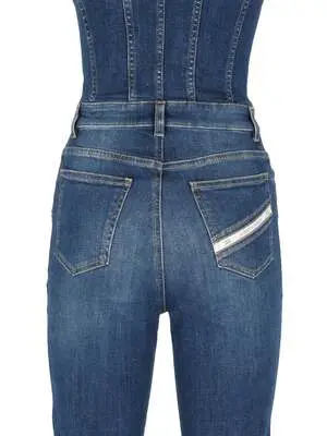 Elisabetta Franchi Sleeveless Denim Jumpsuit