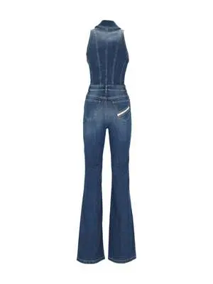 Elisabetta Franchi Sleeveless Denim Jumpsuit