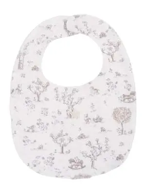 TARTINE & CHOCOLAT Printed Bib - White