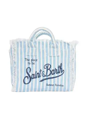 MC2 SAINT BARTH Vanity Mini Linen Linen Stripes V 31 - Blue