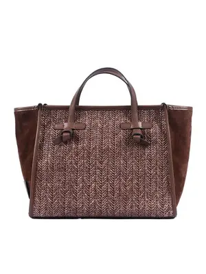 GIANNI CHIARINI Borsa Pelle E Tessuto - Red