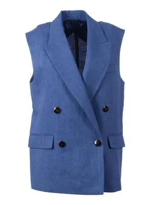 Max Mara Giacca Smanicata Aia - Blu