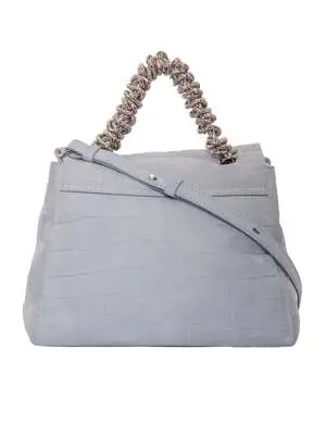CLAUDIO ORCIANI Croc Effect Handbag With Chain Detail