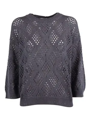 Peserico Knitted Sweater - Blu