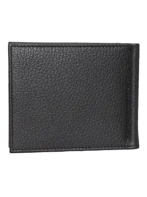 CLAUDIO ORCIANI Leather Wallet With Silver Finish Logo Detail