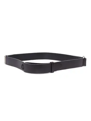 CLAUDIO ORCIANI Black Leather Belt - Red