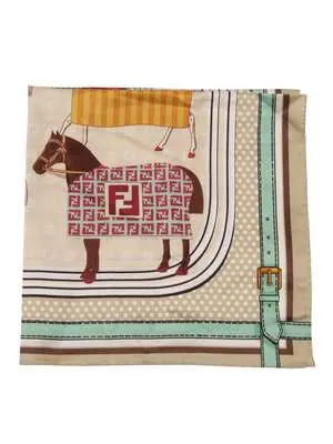 FENDI JR Foulard 60 X60 Cavalli All Ov - Other
