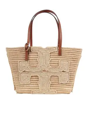 Tory Burch Ella Structured Straw Small Tote - Other