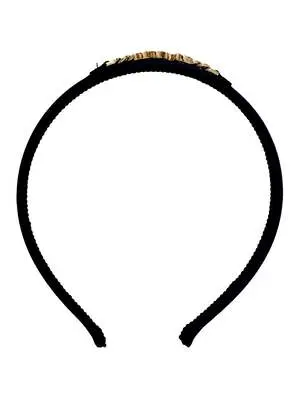 Gucci Lucy" Headband In Satin And Suede