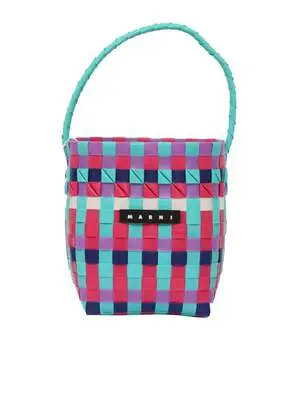 Marni Woven Bucket Bag - Blue