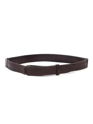 CLAUDIO ORCIANI Textured Leather Belt - Red