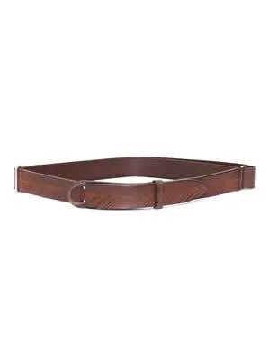 CLAUDIO ORCIANI Embossed Leather Belt - Red