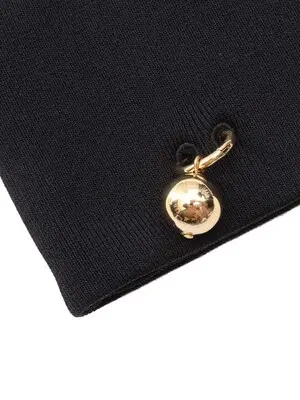 Philosophy Di Lorenzo Serafini Black Knit Foulard With Pendant Detail
