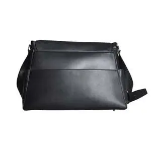 LUAR Leather Shoulder Bag With Silver Tone Clasp