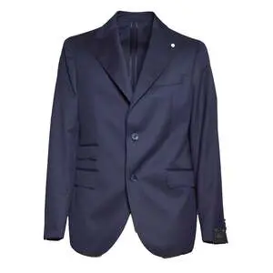 BRANDO Tailored Blazer With Notch Lapel - Blu Notte