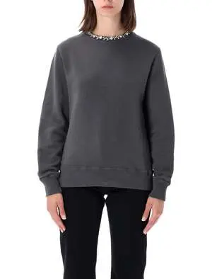 GOLDEN GOOSE Embellished Crewneck Sweatshirt - Grigio