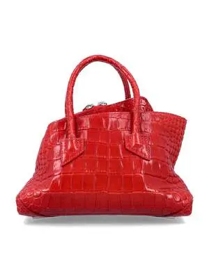 Attico La Passeggiata Mini Croc-effect Leather Bag