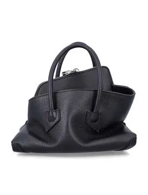 Attico La Passeggiata Mini Suede Top Handle Bag