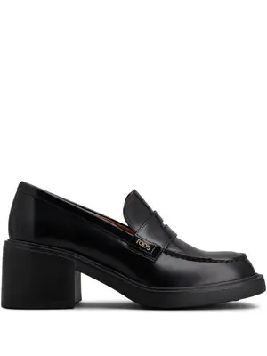 TOD'S Leather Loafers - Black