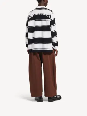 Balenciaga Striped Polo Shirt - Black