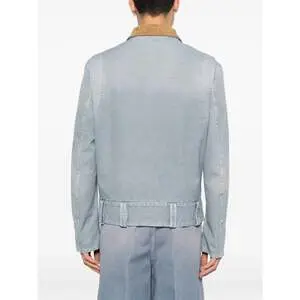 Marni Contrast Collar Zip-up Jacket - Blue