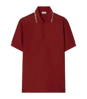 Burberry Cotton Check-trim Polo Shirt