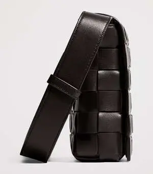 Bottega Veneta Leather Intrecciato Messenger Bag