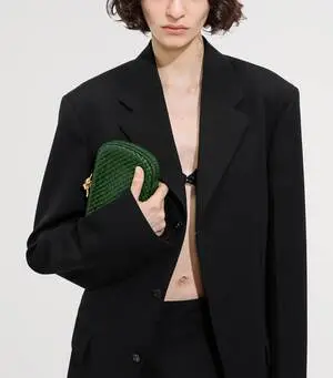 Bottega Veneta Leather Knot Minaudiere Clutch Bag