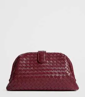 Bottega Veneta Small Intrecciato Clutch Bag - Red