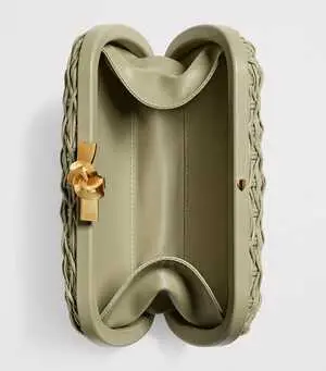 Bottega Veneta Leather Knot Minaudiere Clutch Bag