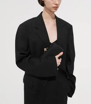 Bottega Veneta Satin Knot Minaudiere Clutch Bag