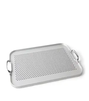 KAYMET Cut-out Serving Tray - Silver