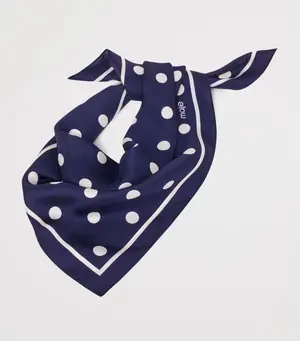Maje Silk Polka-dot Scarf